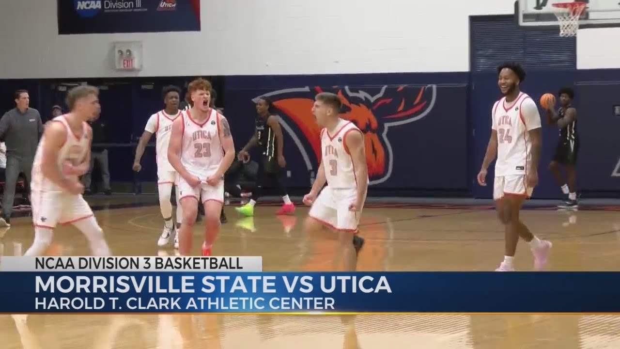 Utica men's basketball opens season with win over Morrisville - YouTube