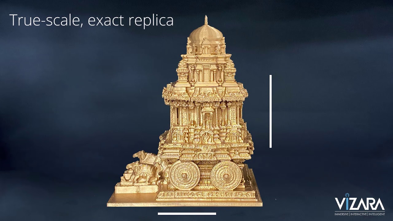 3D Printed Hampi Stone Chariot with an AR App - YouTube