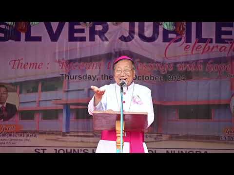 Rev. Dr. Linus Neli Archbishop Imphal speech at the St. John's High ...
