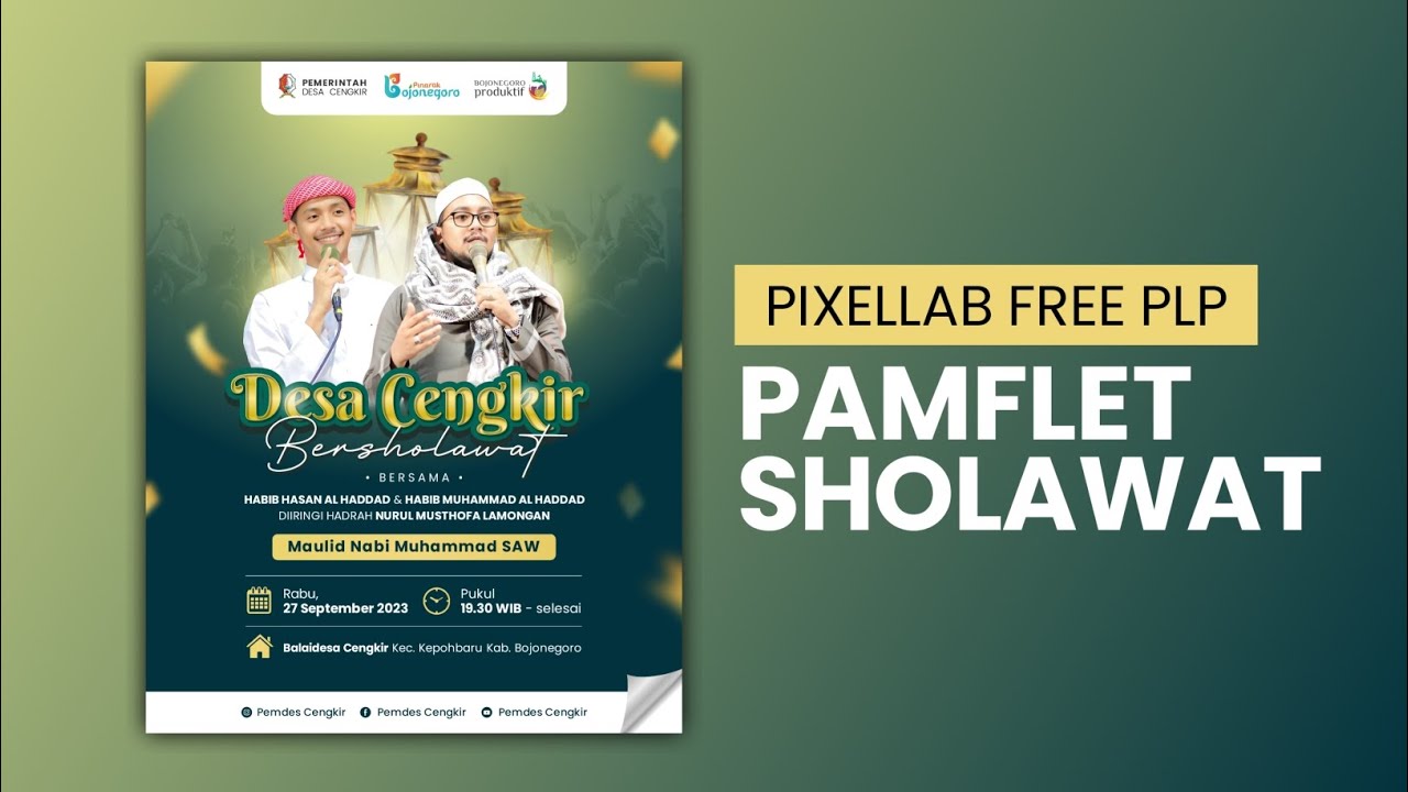 Pamflet Sholawat Keren Dari Aplikasi Pixellab I Free Plp Youtube