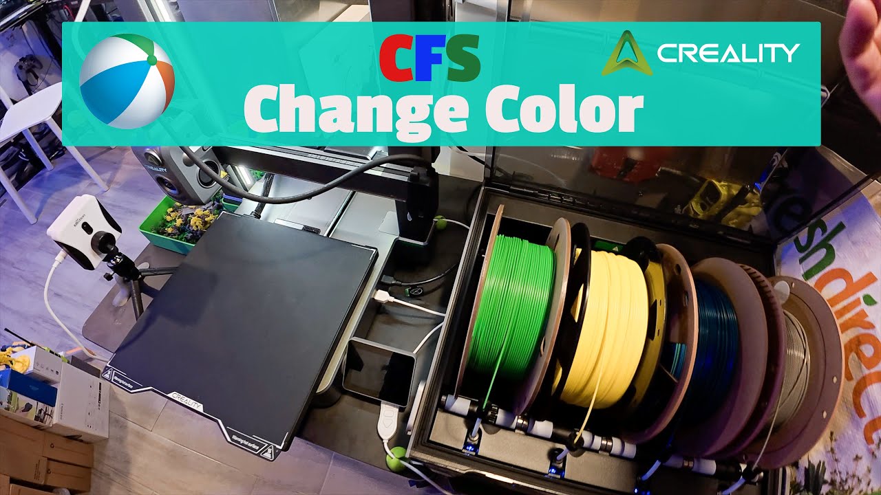 change Color to creality CFS unit, how to change color to 3d print ...