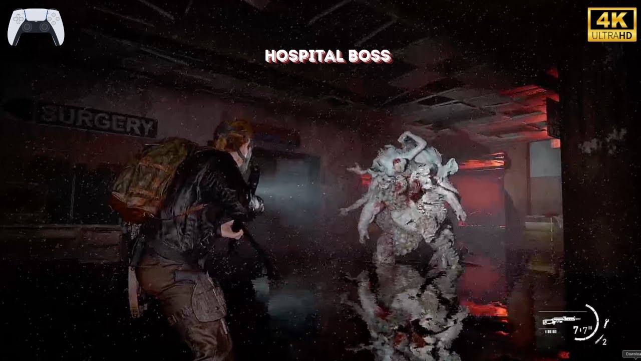 The Last Of Us Part 2:Remastered HOSPITAL BOSS SCENE CINEMATIC WALK ...
