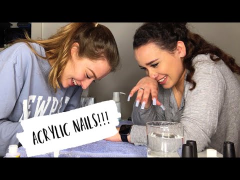 GIVING MY BEST FRIEND ACRYLIC NAILS!!! - YouTube