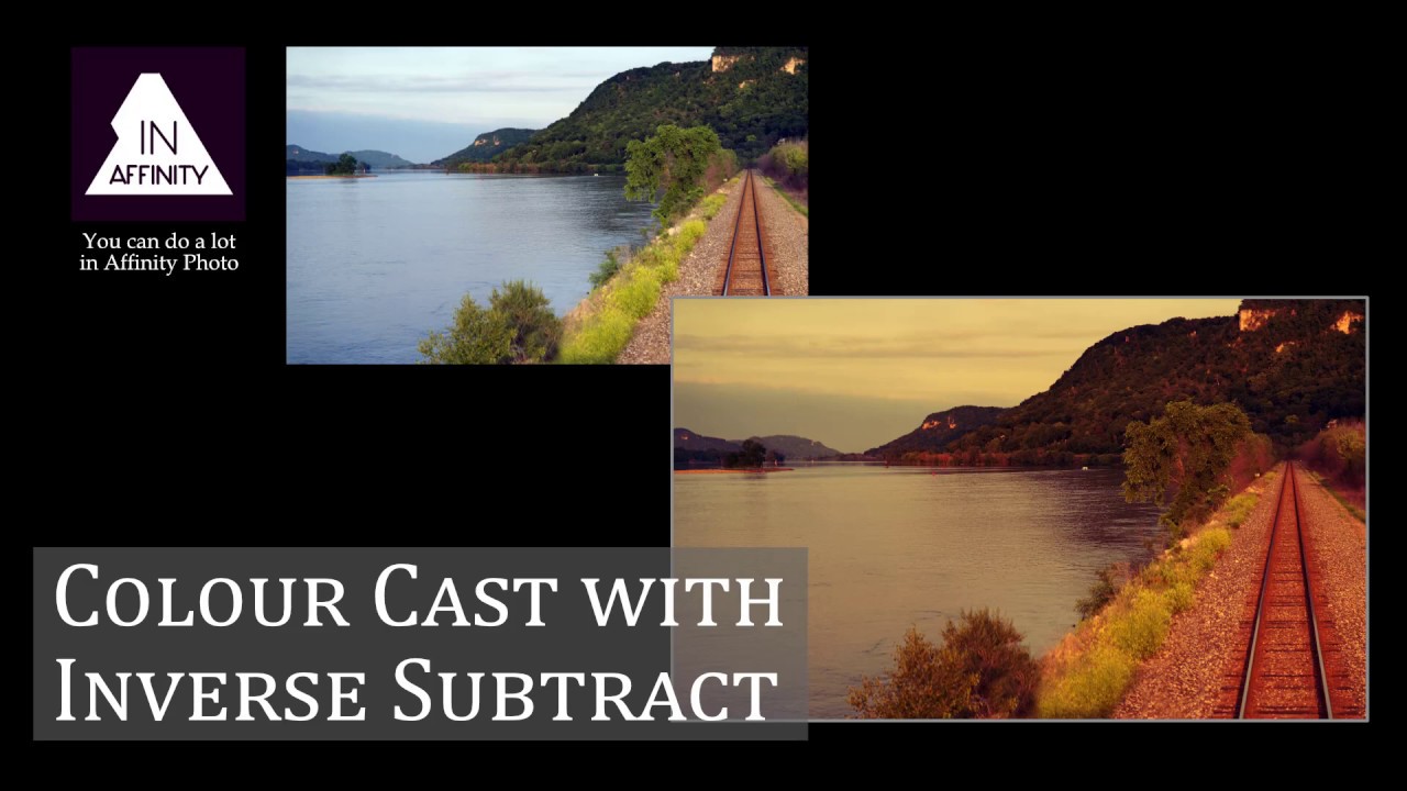 Colour Cast with Inverse Subtract (using Affinity Photo) - YouTube
