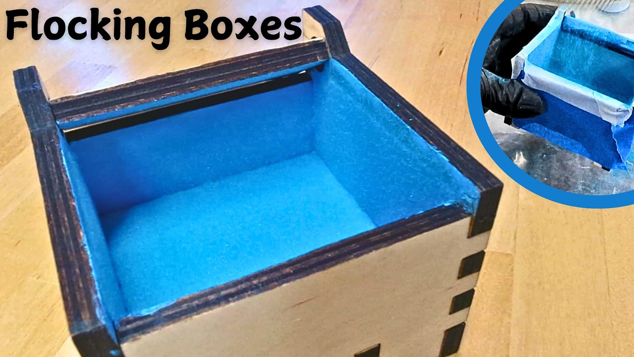 How to add Flocking to Your Laser Cut Box - YouTube
