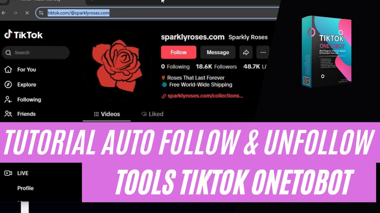 7 🎵 TUTORIAL AUTO FOLLOW DAN UNFOLLOW TIKTOK DENGAN BOT TIKTOK ONETOBOT ...