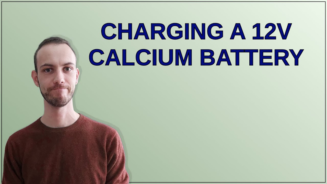 Electronics: charging a 12V calcium battery - YouTube
