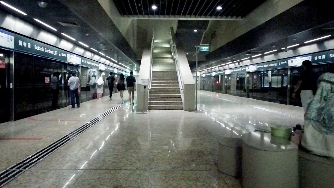 Singapore MRT ride from Botanic Gardens to Beauty World train station ...