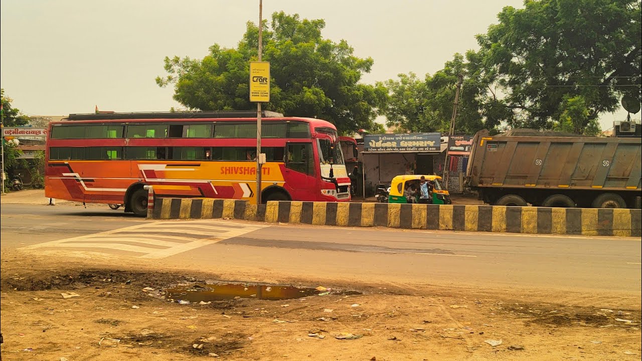 Rain ☔ Start Dahegam Gandhinagar main Road - YouTube