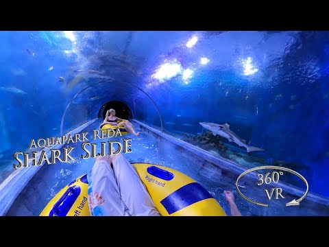 Aquapark Reda Shark Slide (Night) 360° VR POV Onride