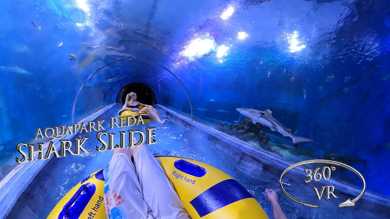 Aquapark Reda Shark Slide (Night) 360° VR POV Onride - YouTube
