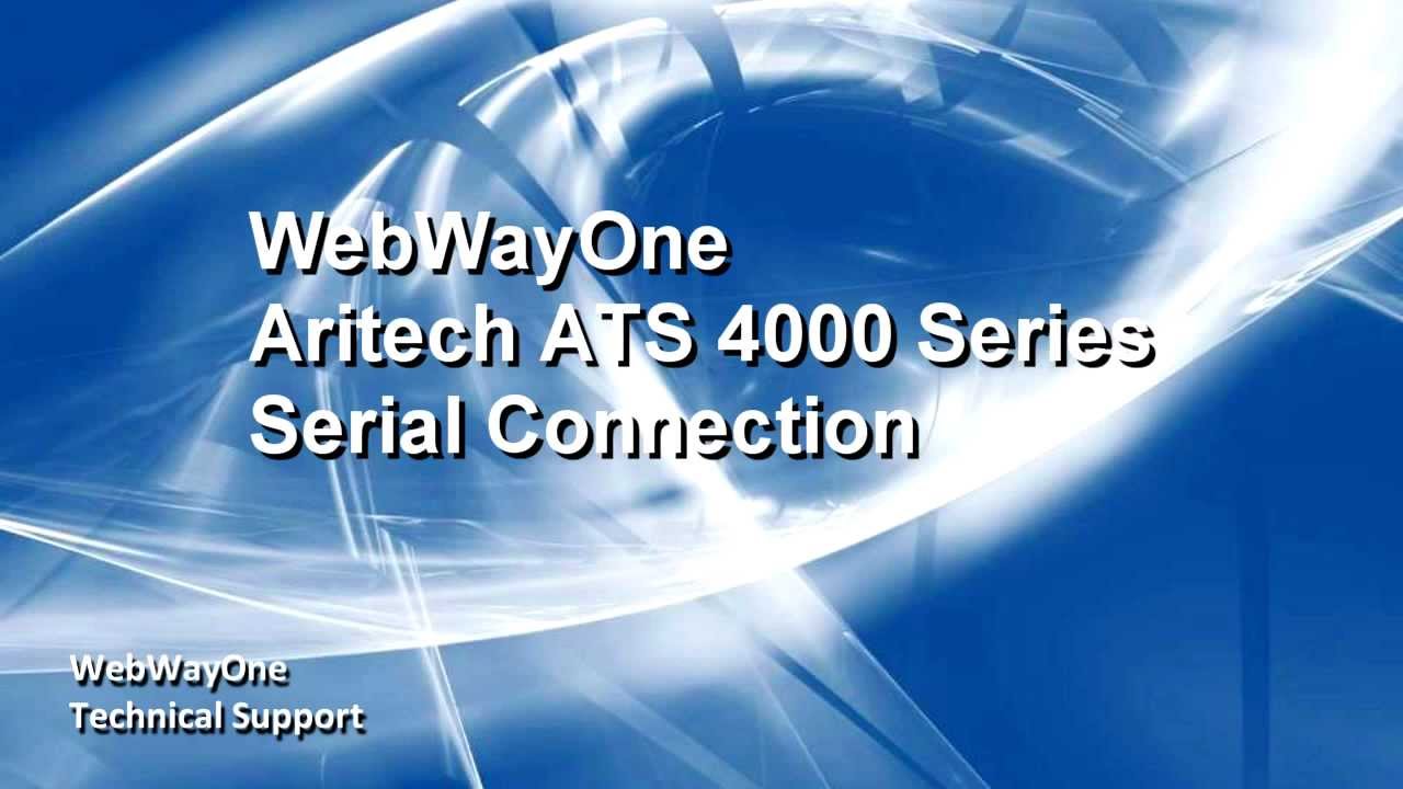 WebWayOne - ATS4000 Serial Integration - YouTube