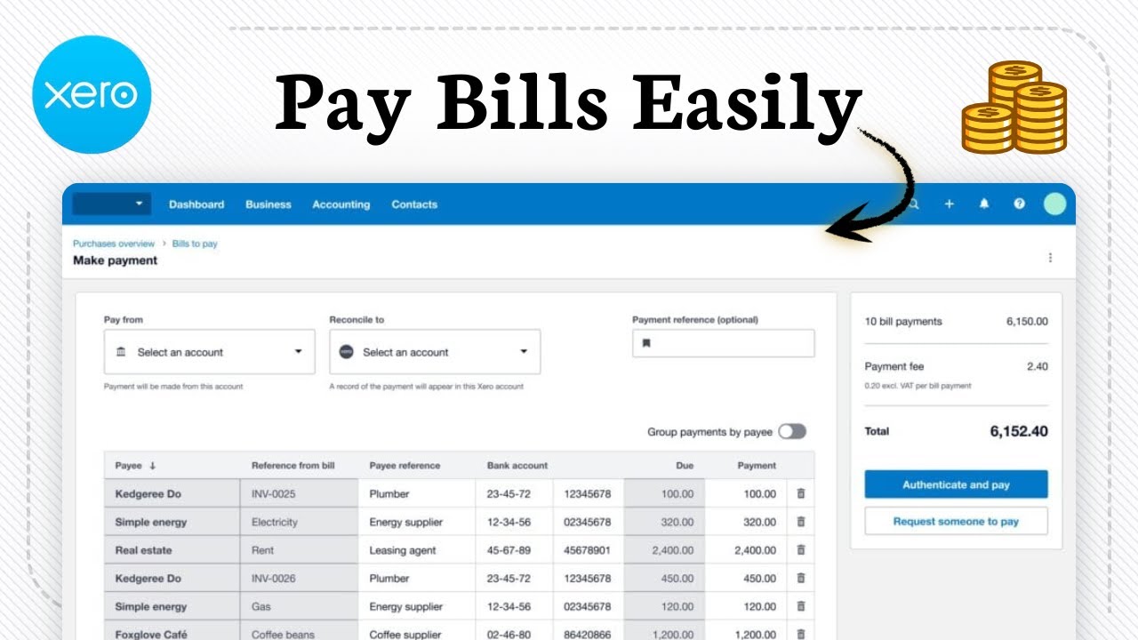 How to pay bills in Xero (Settle Outstanding Bills) - YouTube