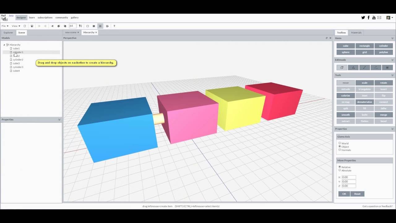 Figuro: how to create a hierarchy of objects - YouTube