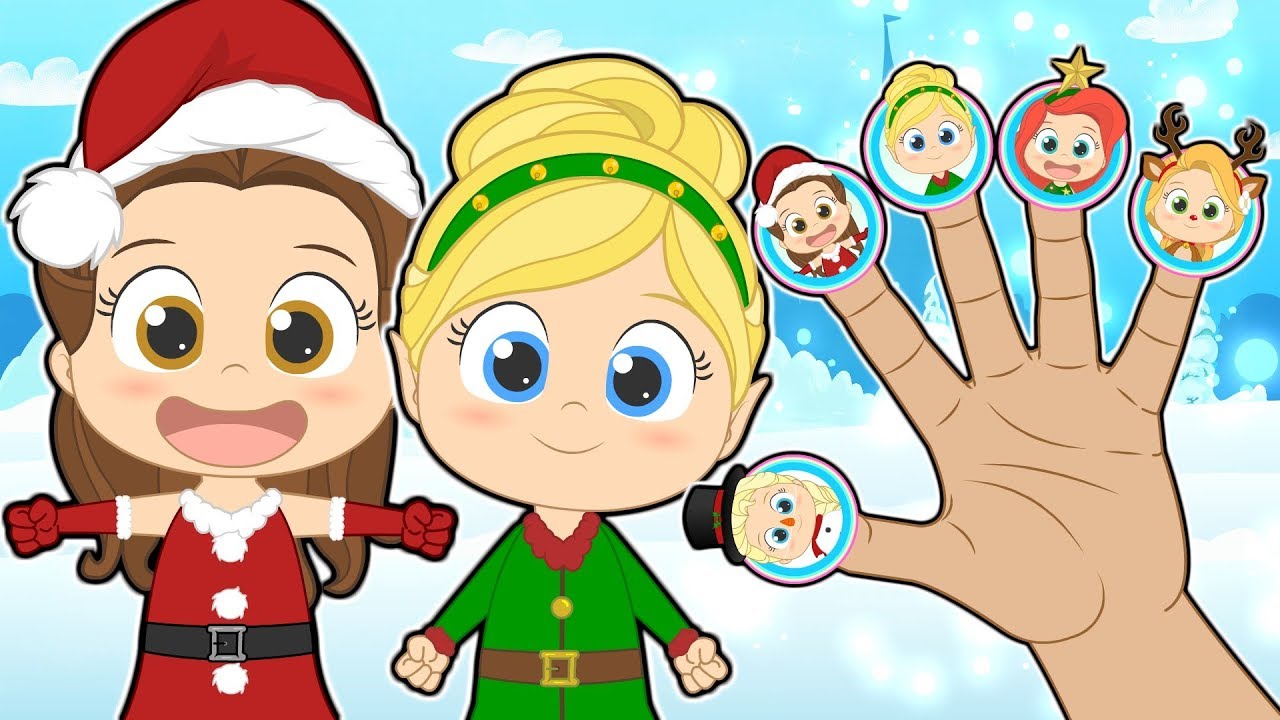 FINGER FAMILY with Baby Princesses 👑🎅 Christmas songs | Nursery Rhymes ...