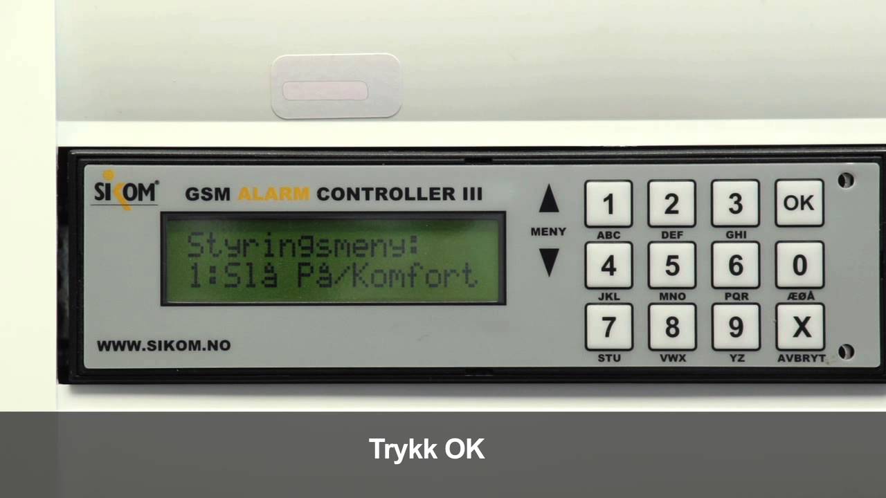 Sikom GSM Alarm Controller 3 - Slå PÅ Strømkurs - YouTube