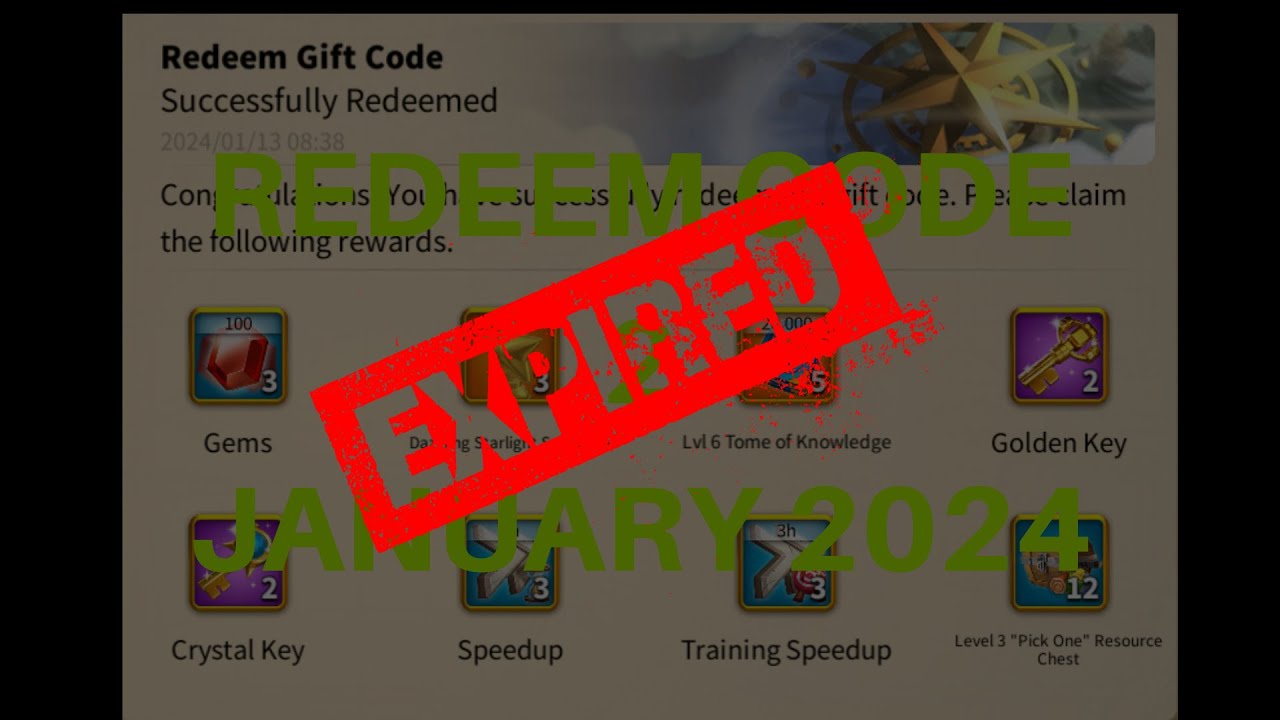 Rise of Kingdoms (RoK) // Redeem Code 2 // January 2024 - YouTube