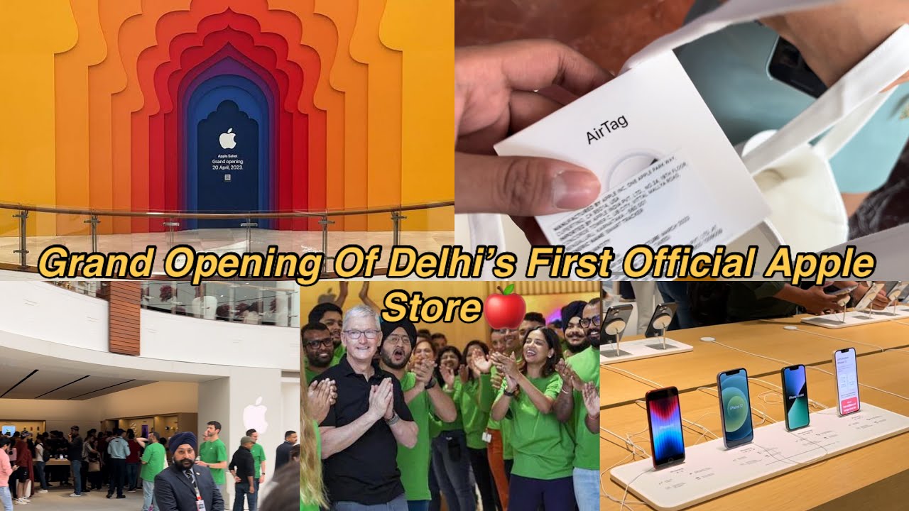 OFFICIAL APPLE STORE KI GRAND OPENING PE MILE FREE APPLE PRODUCTS😍 ️ ...
