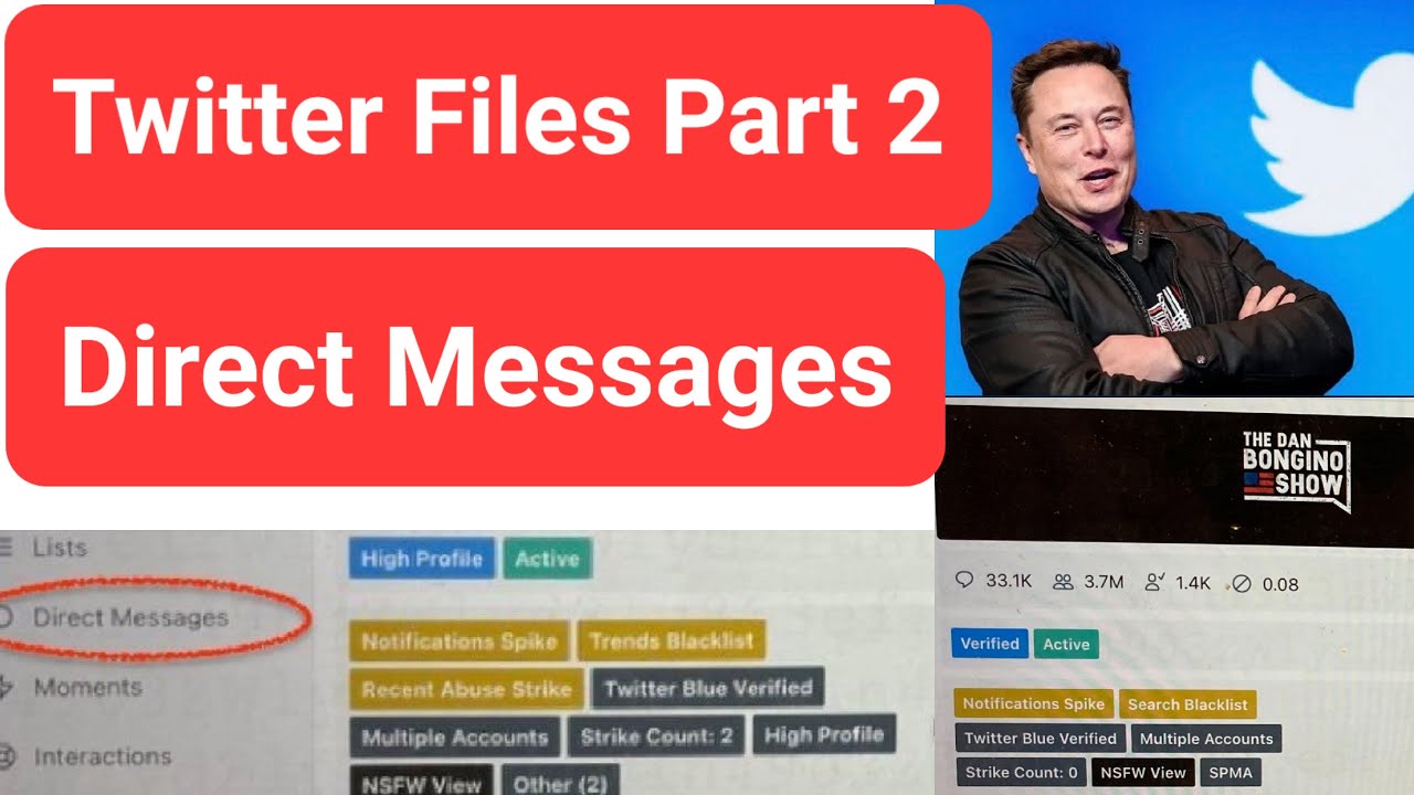Twitter Files Part 2 Secret Blacklist, Direct Message Button, Elon Musk ...