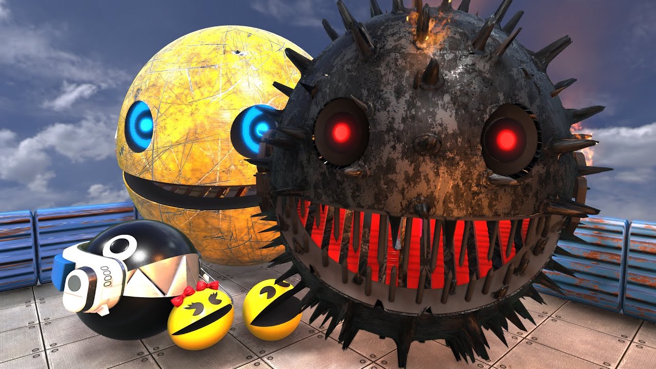 Pacman & Robot Pacman & Iron Man Pacman Compilation #34 Vs Evil Spiky ...