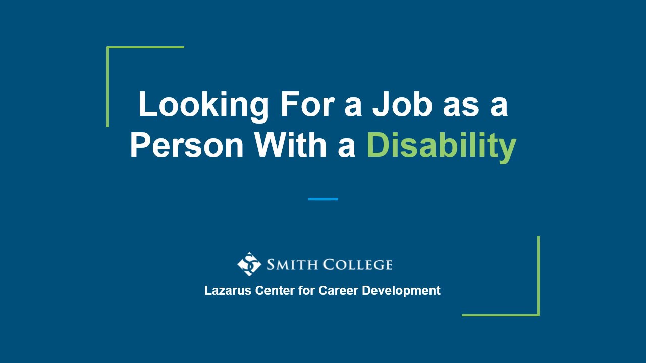 Looking For a Job As A Person With a Disability - YouTube