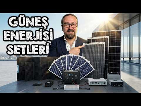 güneş enerjisinden elektrik üretiminde kullanılan setler