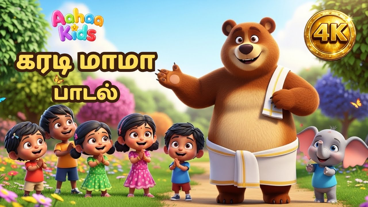 கரடி மாமா பாடல் 🐻 | Karadi Mama Song Tamil | Kids Dance Rhyme | Aahaa ...
