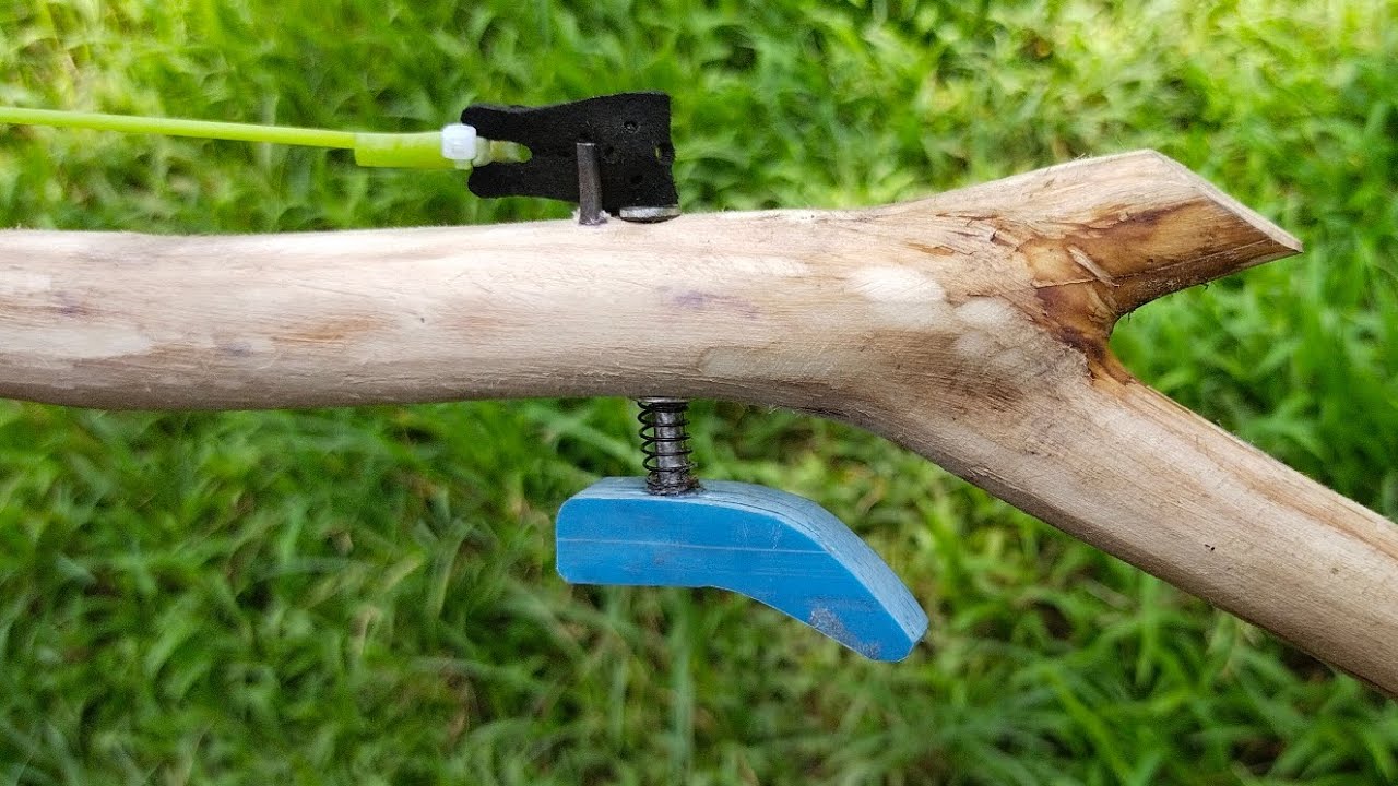 DIY slingshot - nail trigger slingshot new version #slingshot - YouTube