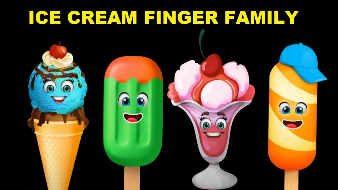 The Finger Family Ice cream Family Nursery Rhyme | Ice cream Finger ...