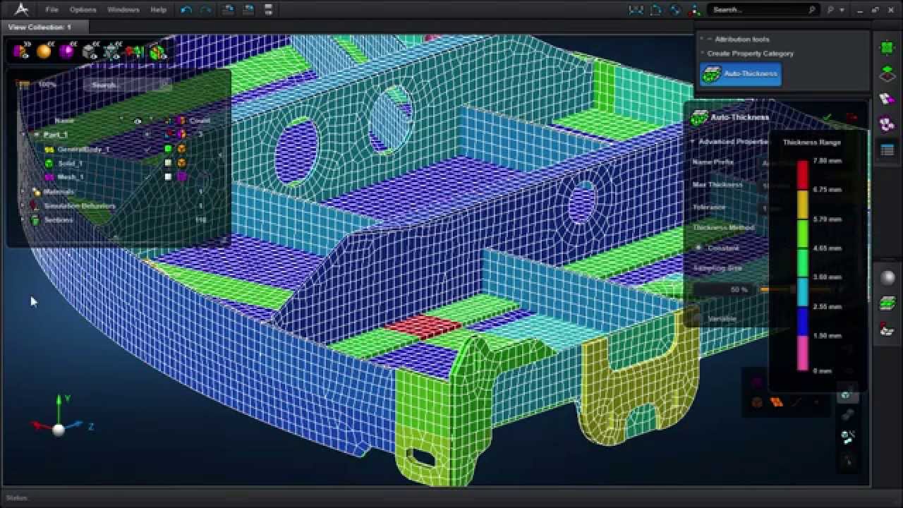 MSC Apex Modeler - 6 - Automatically create thickness and offset ...
