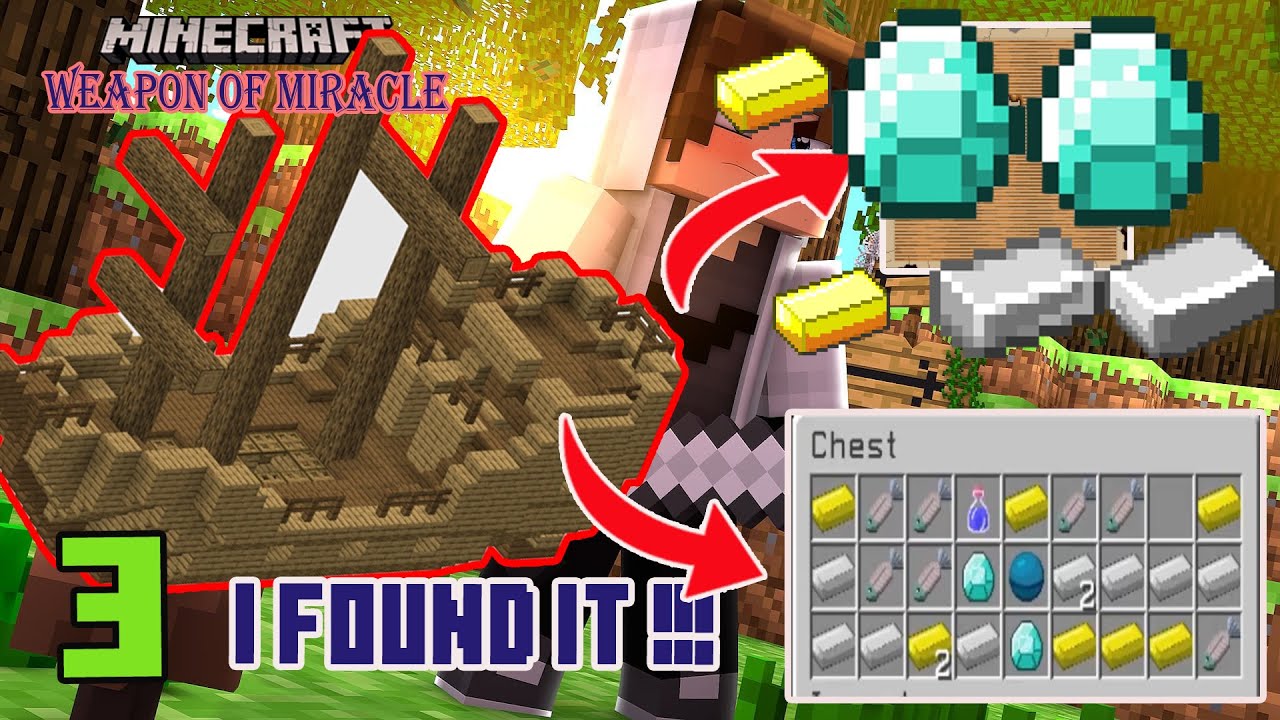 រកបានកំណប់ក្រោមទឹក Minecraft Weapon Of Miracle Multiplayer With IQ ...