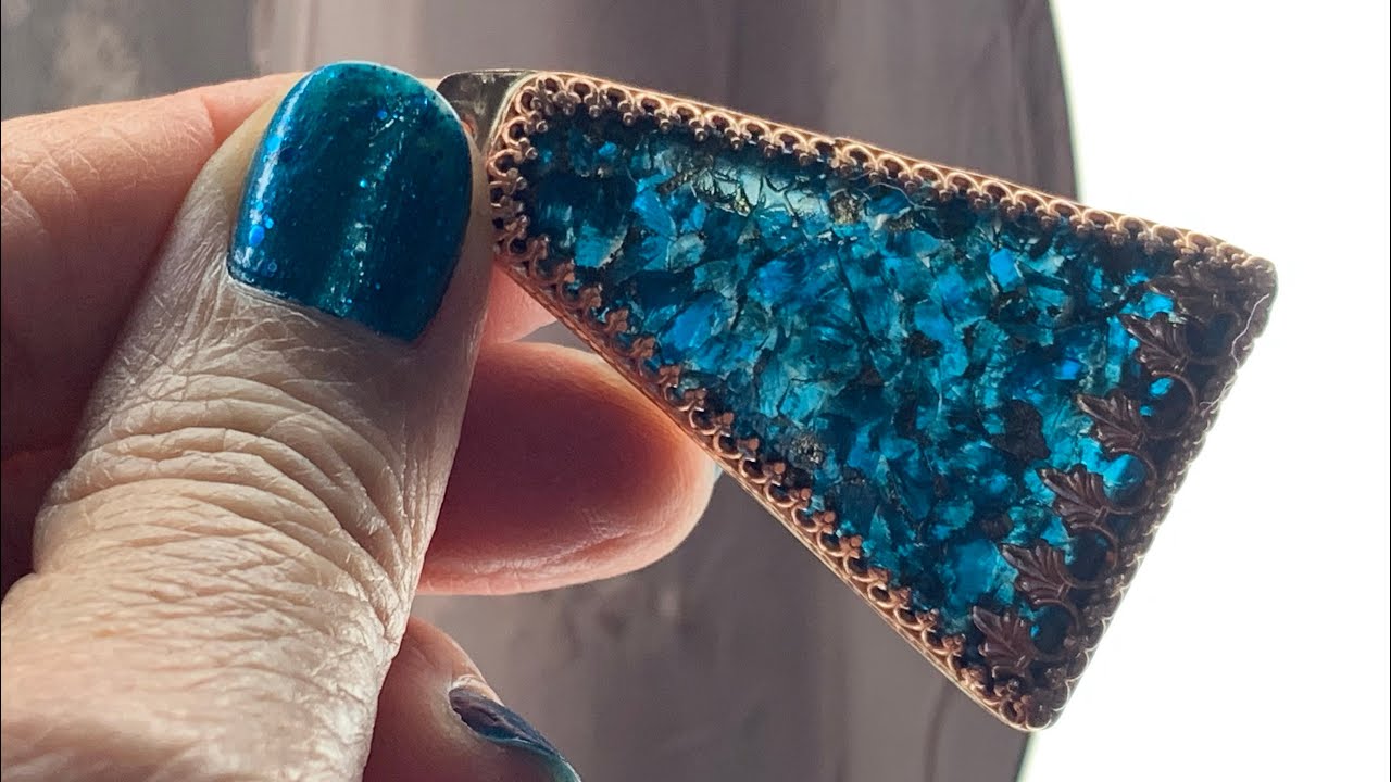 Apatite Copper Composite Stone Set In Copper - YouTube