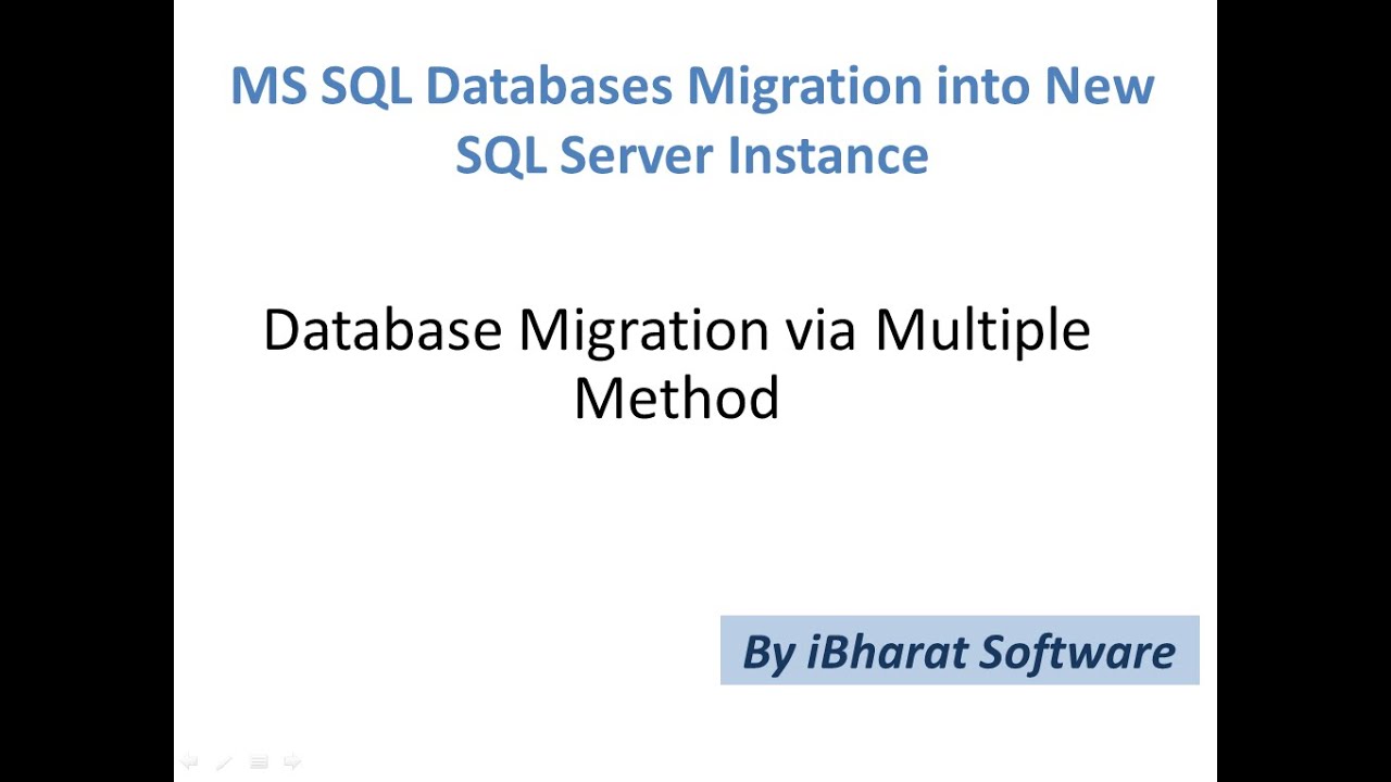 SQL DBA Industrial Base DB Migration into Other SQL Instance in HINDI Day 14 #ibharatsoftware ...