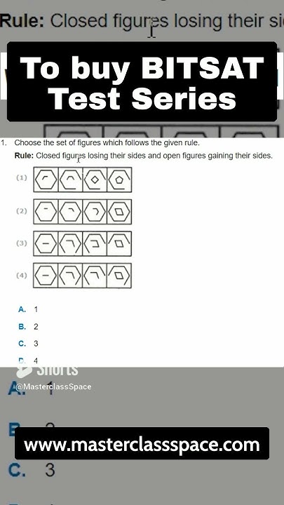 BITSAT Logical Reasoning Q8| BITSAT Test Series by Masterclass Space ...