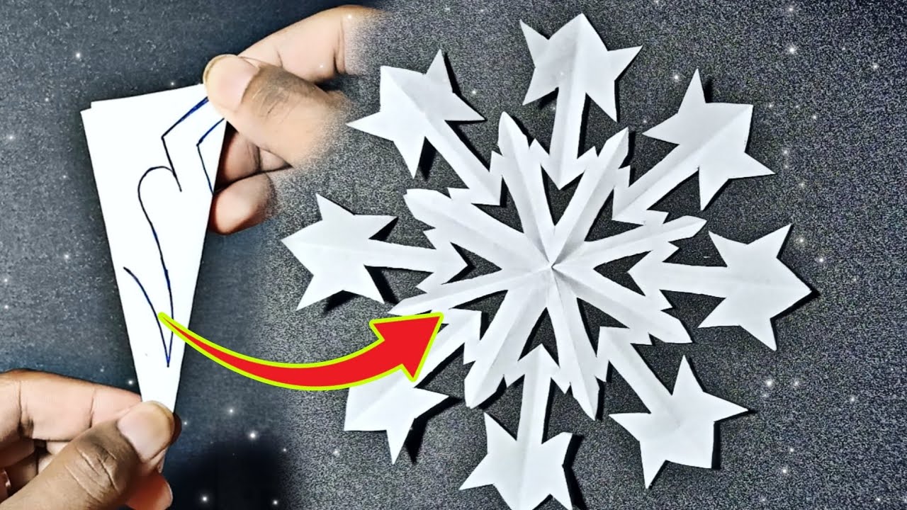 How to make snowflakes paper, A4 paper - YouTube