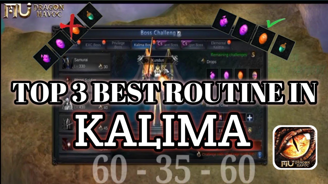 BEST 3 ROUTINE/METHOD IN KALIMA | Click CC for English Subtitle | MU ...