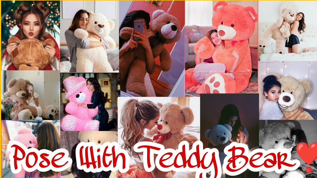 Pose With Teddy Bear😘// Teddy Day Photoshoot Poses For Girls # ...