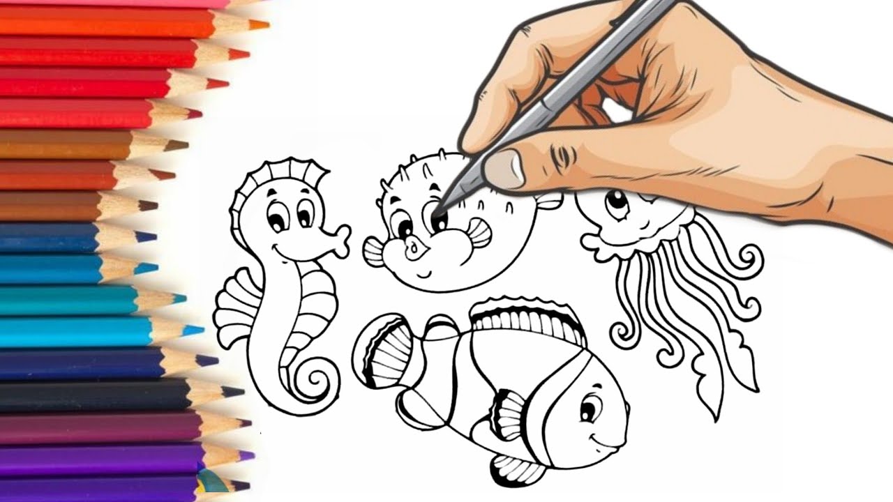 Drawing Painting colour | Drawing painting and Coloring | Coloring Book ...