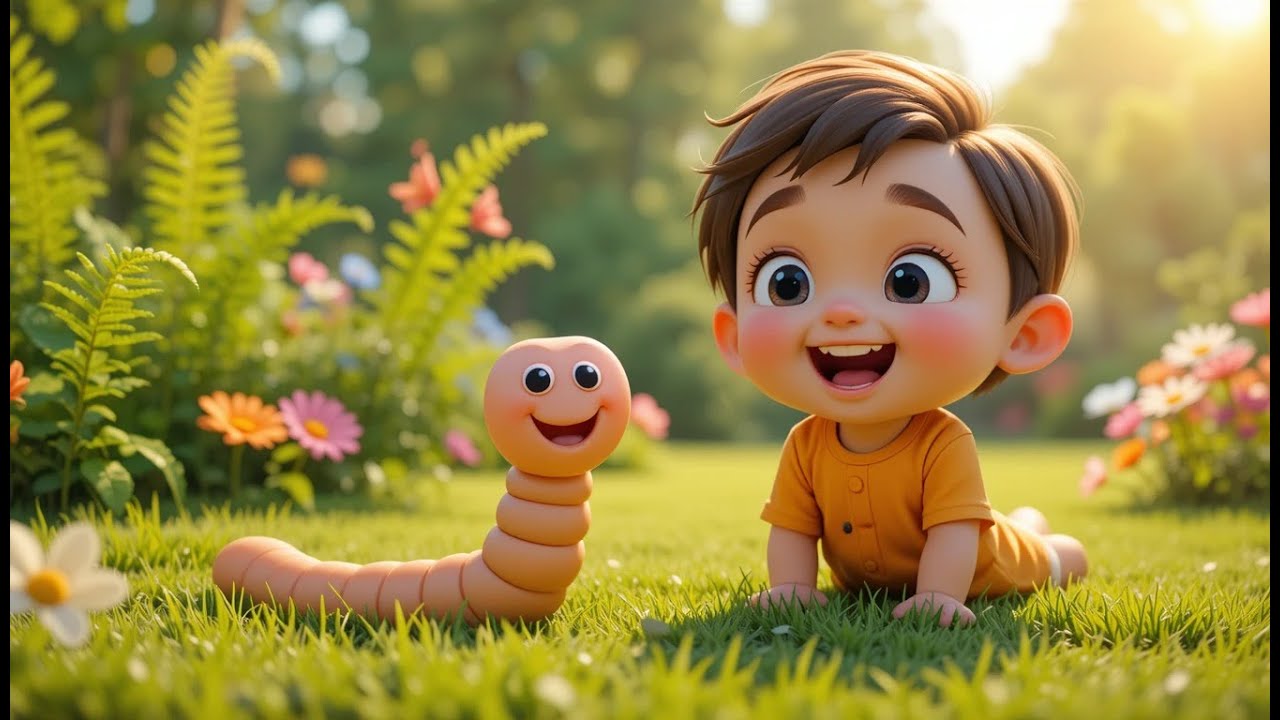 Wiggle, Wiggle, Little Worm | Garden Rhyme for Kids | Nursery Rhymes ...