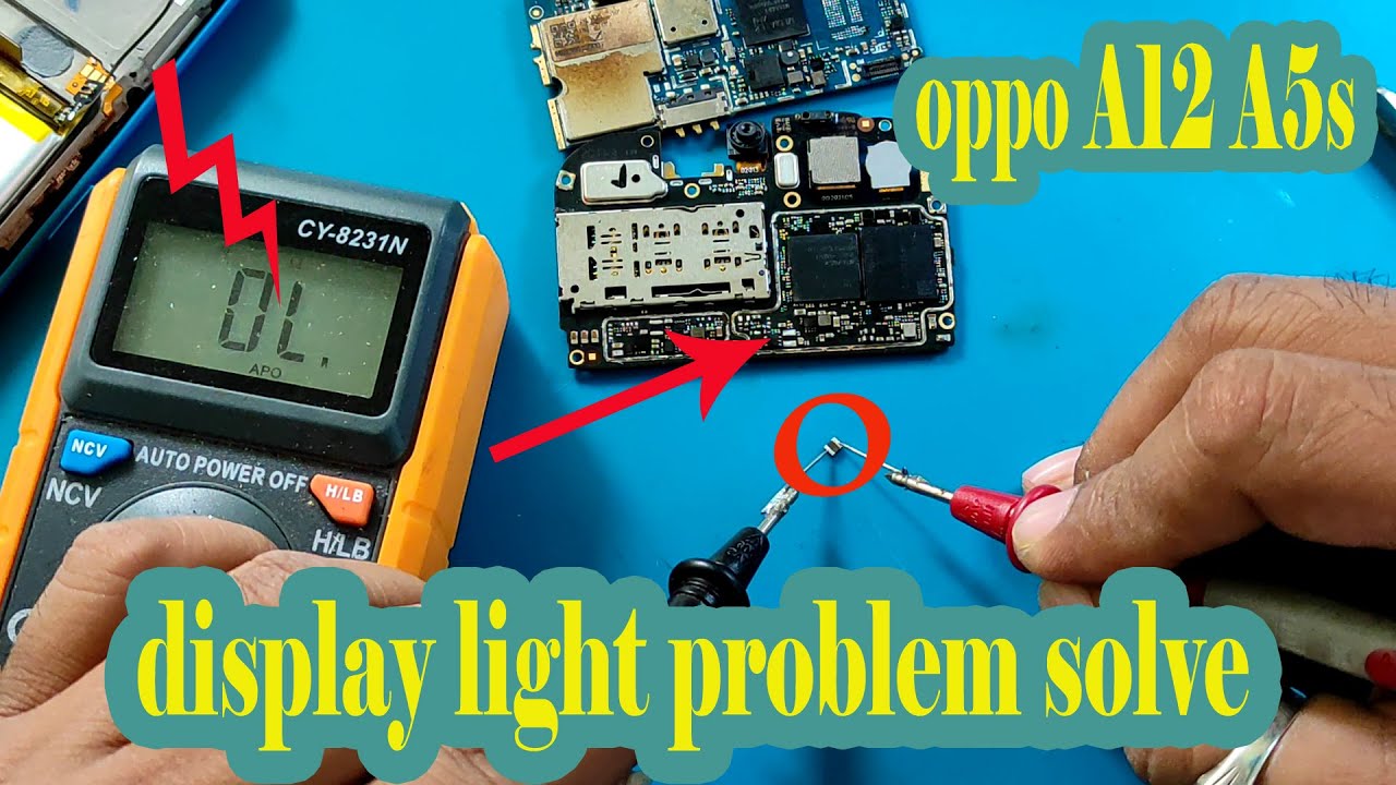 a5s no power on problem #oppo a12 display light problem #lcd light problem solution - YouTube