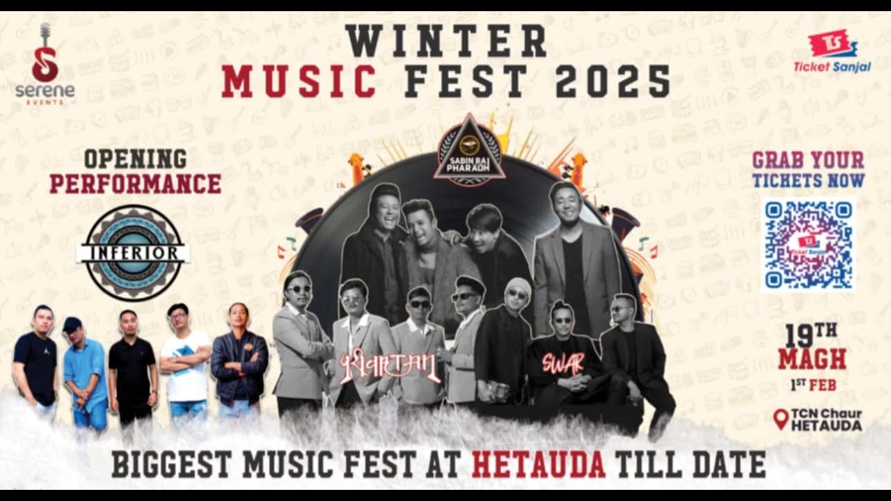 Winter Music Fest 2025||Sabin Rai and the Pharoah || Swar || Pariwartan ...