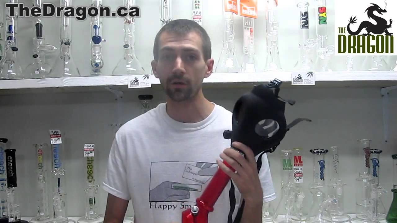 Gas Mask Bong - a quick trip to the couch! - YouTube