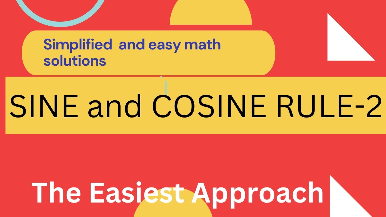 Application of sine and cosine rule - YouTube
