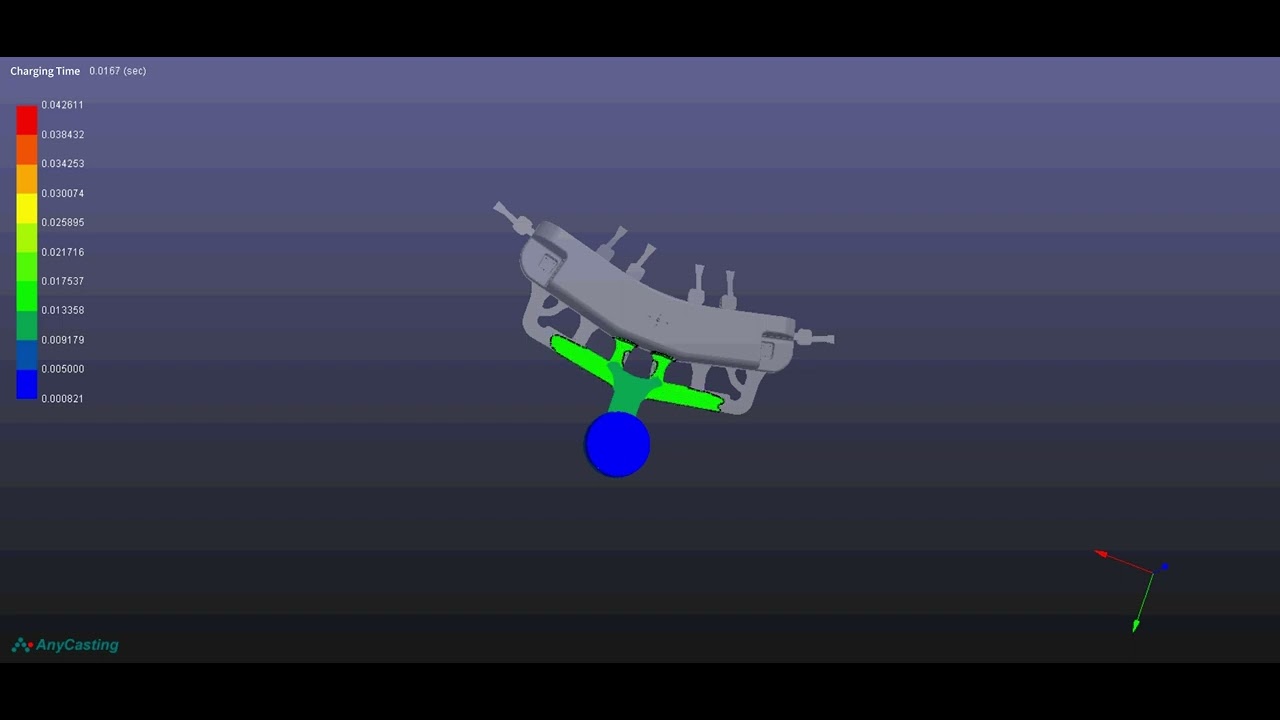 Die casting mold flow front analysis, CAE - YouTube