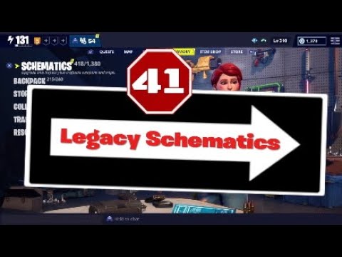 Fortnite legacy schematic's STW whats in my inventory? - YouTube