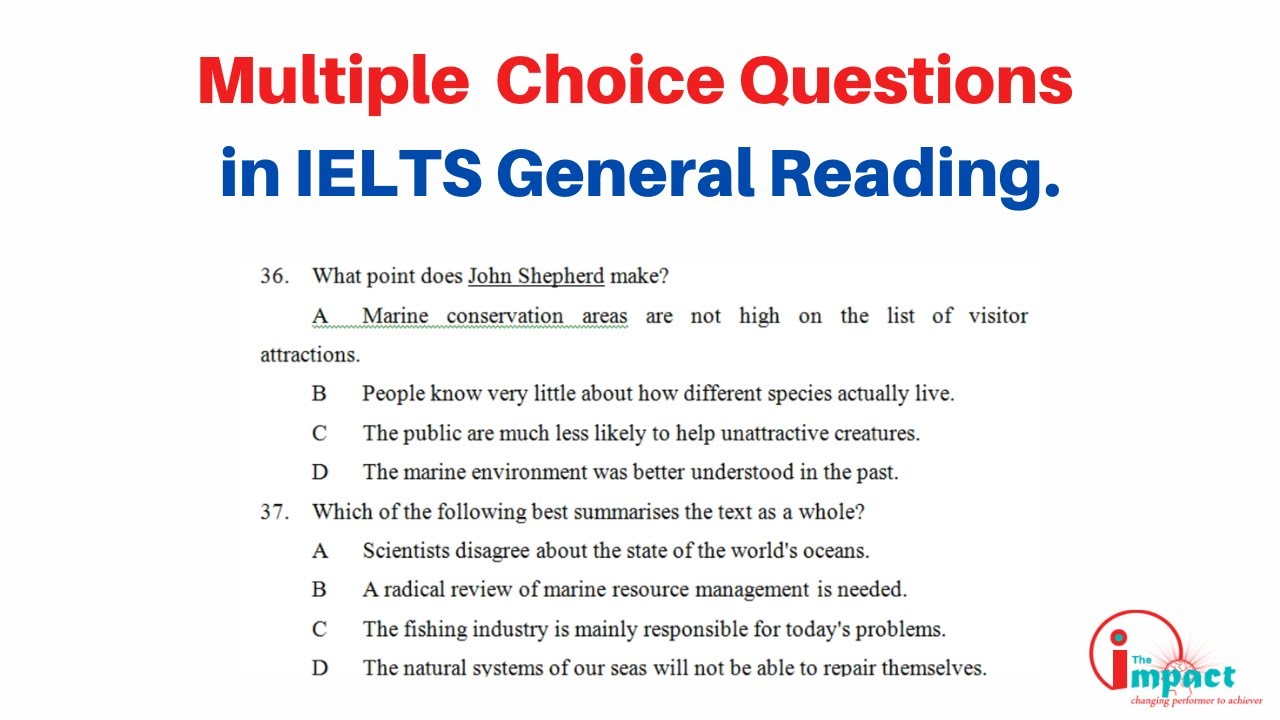 IELTS General Reading | Multiple Choice Questions (2023) - YouTube