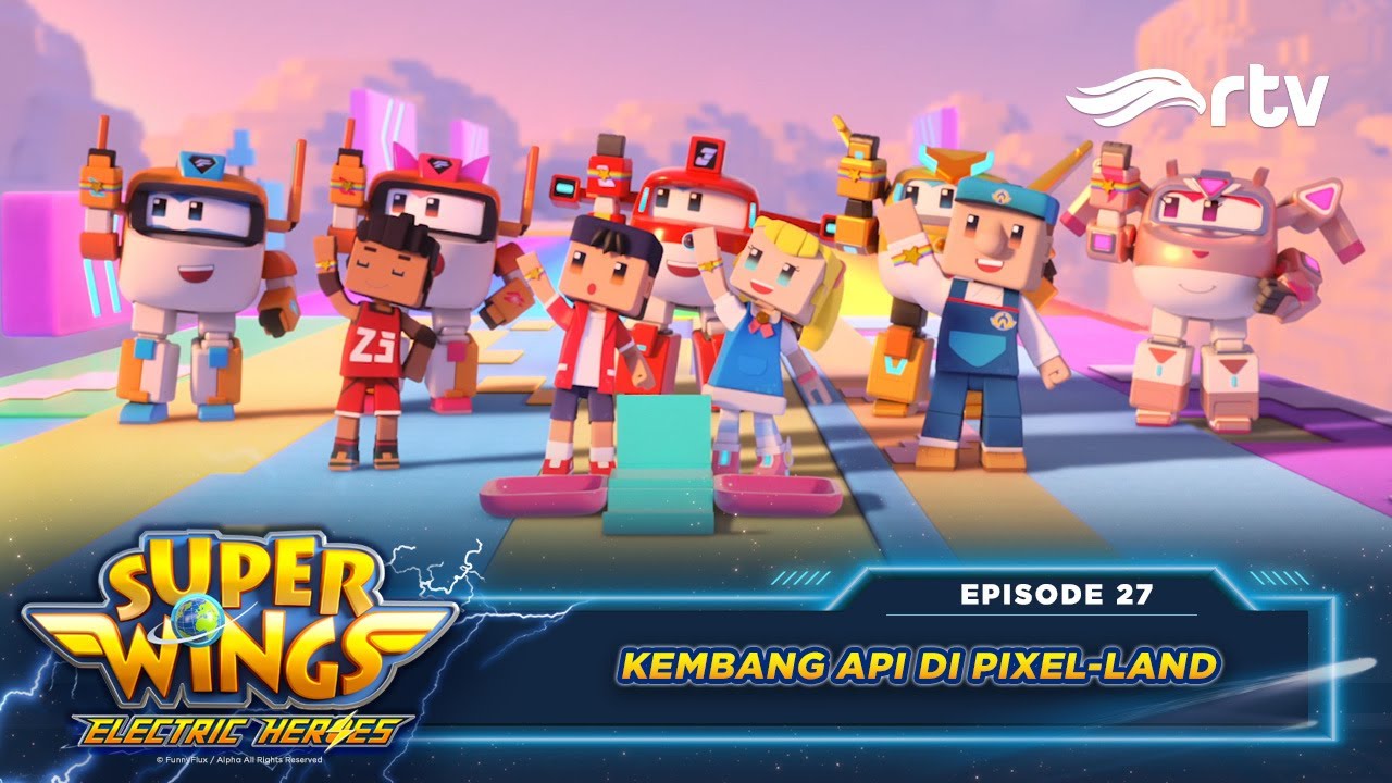 Super Wings Indonesia RTV : Kembang Api di Pixel-Land | Season 8, Eps 28 - YouTube