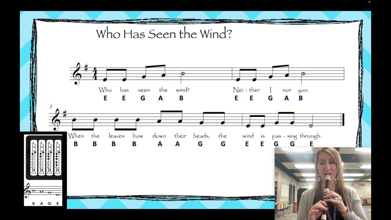 Recorder, Who Has Seen the Wind - YouTube