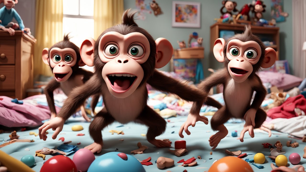 Five Little Monkeys Swinging in the Tree | Fun Counting Song for Kids ...