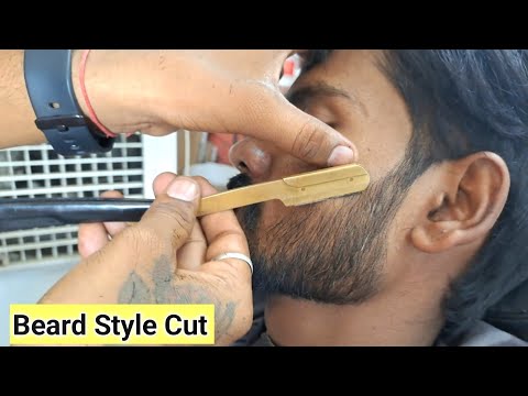 Dadhi Katne Sa Asaan Tarika || beard Style Cut for men || Sahil barber ...